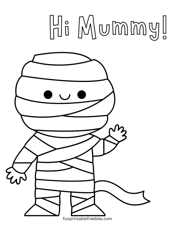 Free Cute Halloween Coloring Pages - FunFreePrintables.com