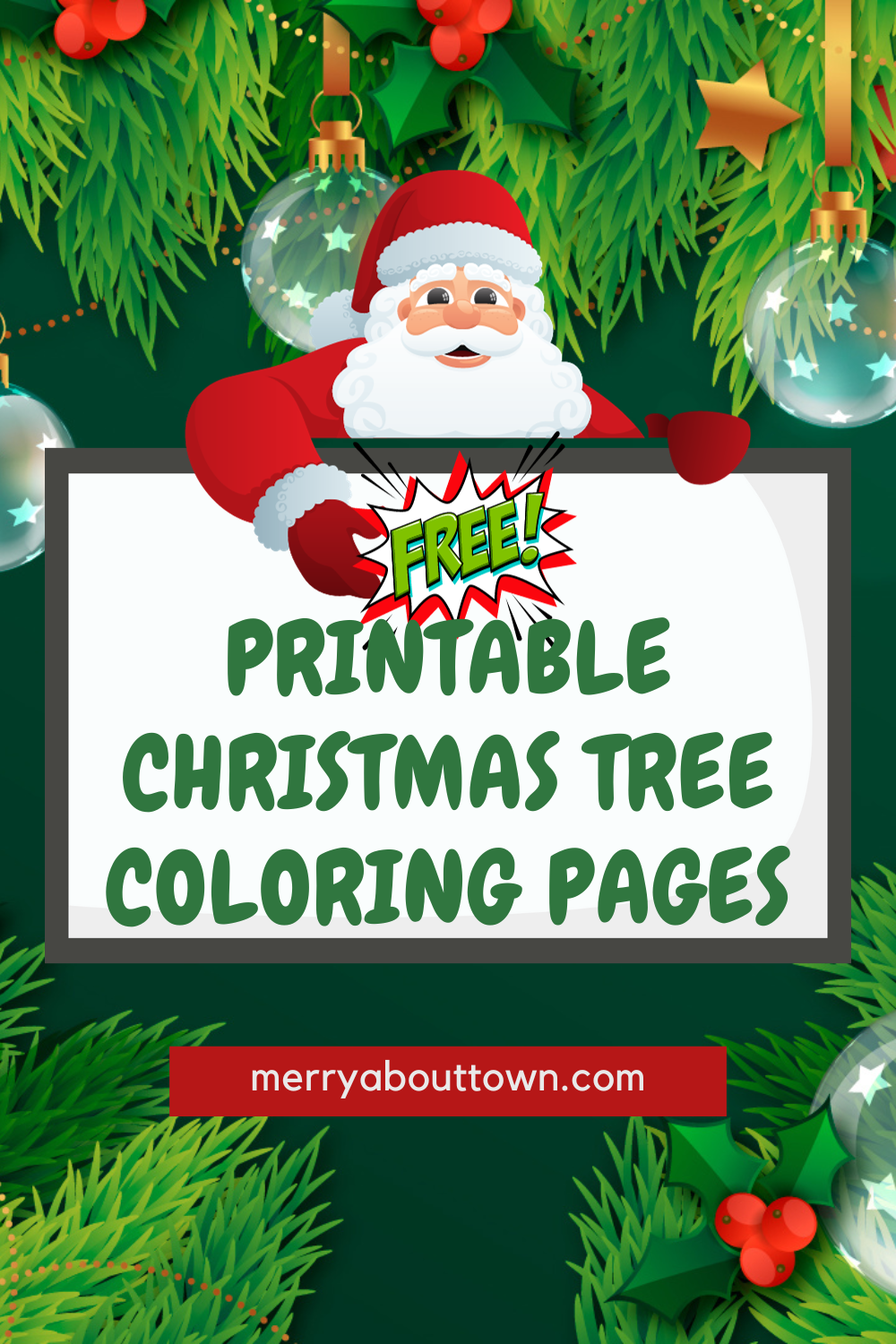 Printable Christmas Tree Coloring Pages - Fun Printable Freebies